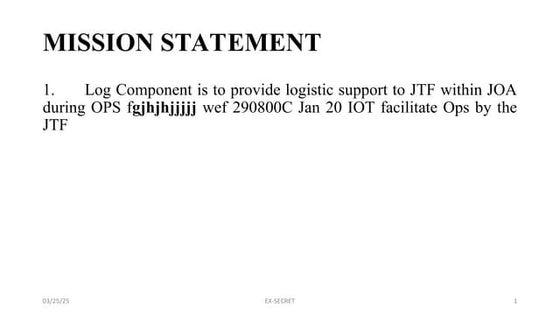 BOLC FTX OPORD Brief | PPT