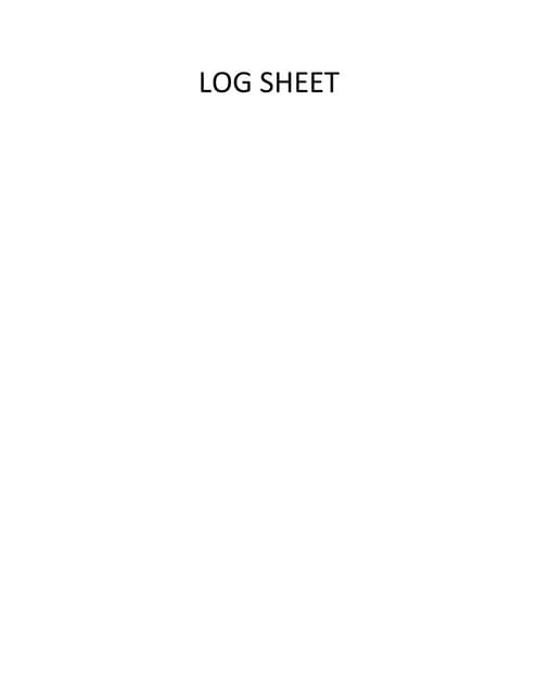 Log sheet | PDF