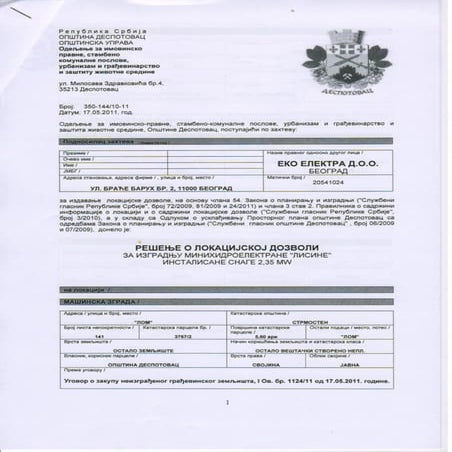 Lokacijska dozvola | PDF