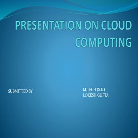 CLOUD COMPTUING | PPT