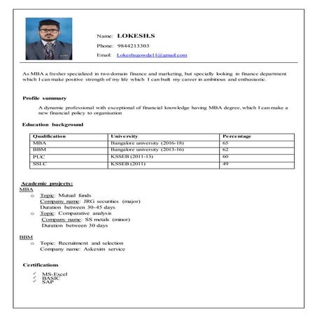 Lokesh new resume | DOCX