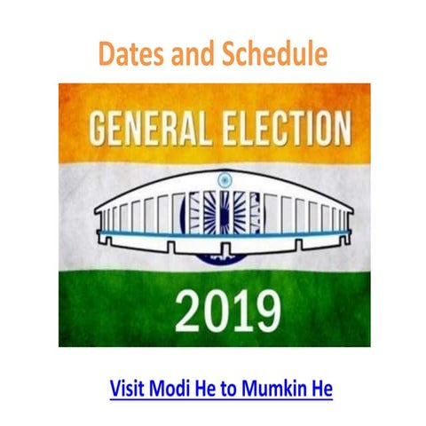 Lok Sabha Elections Dates 2019 | PPTX | Elections | Politics
