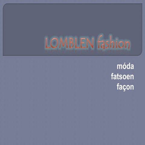 Lomblen fashion | PPTX