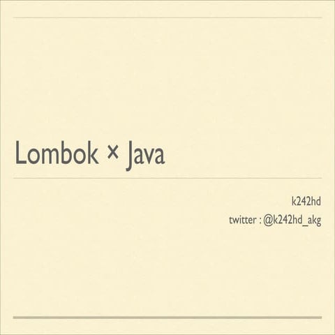 Lombok java | PPT