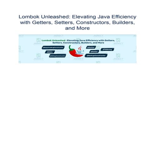Lombok Unleashed_ Elevating Java Efficiency with Getters, Setters ...