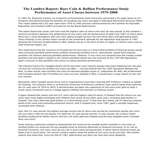 The Original Lombra Report | DOC