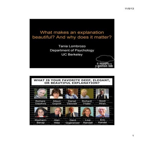 UC Berkeley psychologist Tania Lombrozo on Explanations | PDF