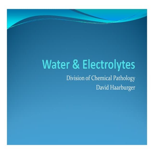 water electrolyte | PDF