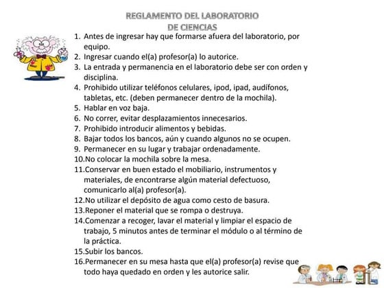Normas De Seguridad En El Laboratorio De Ciencias