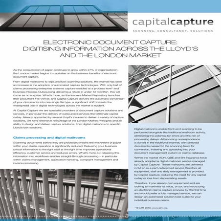 London Market Capture Solutions | PDF