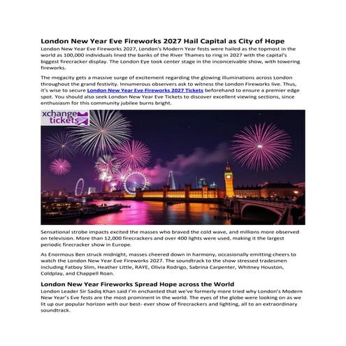 London New Year Eve Fireworks Set the Standard for Family-Friendly ...