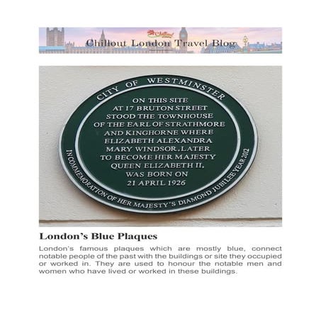 London’s blue plaques | PDF