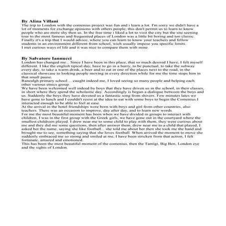 London's student impression italy1 | DOCX