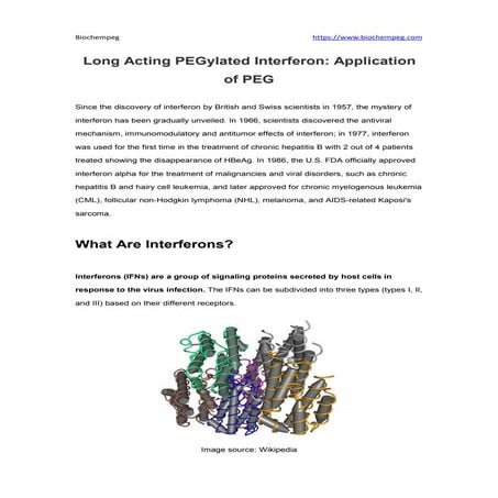 Long acting pe gylated interferon application of peg | PDF | Infectious ...