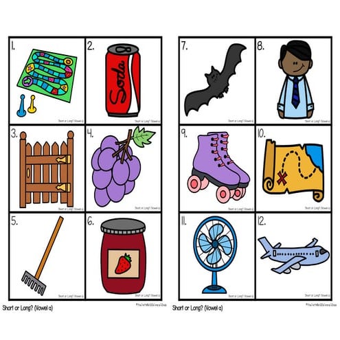 long and short a sorting picture activity | PPT