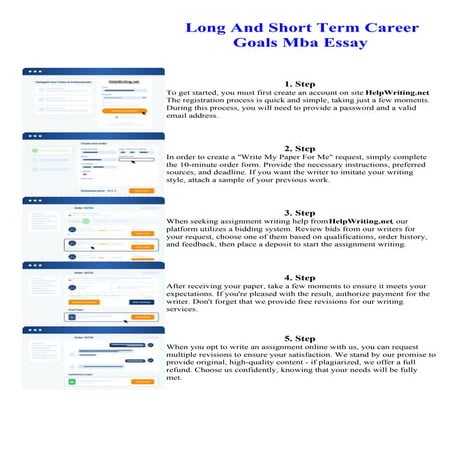 Long And Short Term Career Goals Mba Essay | PDF | Internet | Computing