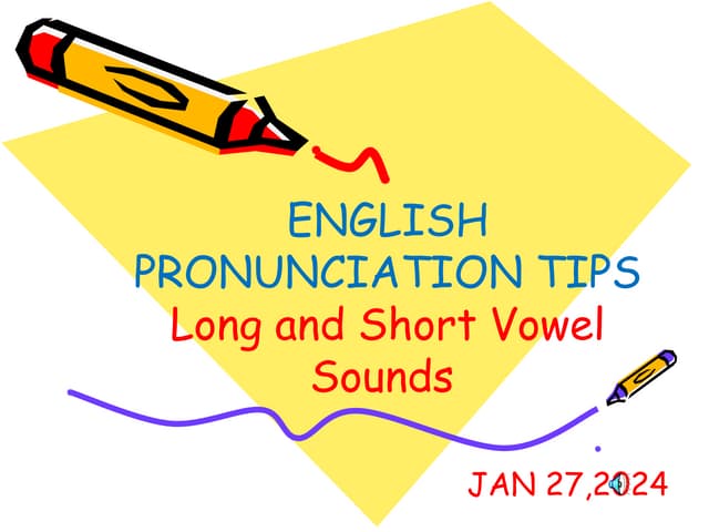 Long and short vowel sounds | PPT