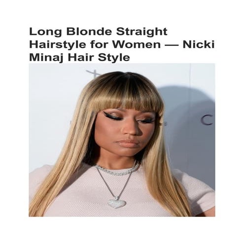 Long blonde straight hairstyle for women | PDF