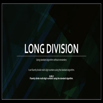 Long Division Slideshow - blank | PPTX | Technology & Computing
