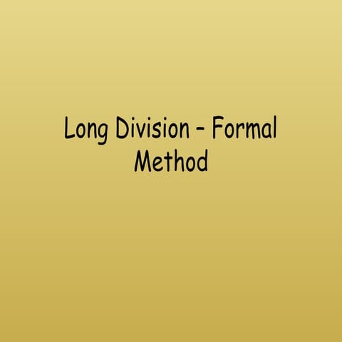 Long Division two digit numbers and more | PPTX