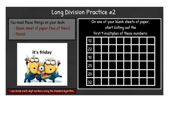 Long division word problems color sheet worked out prowise | PPT