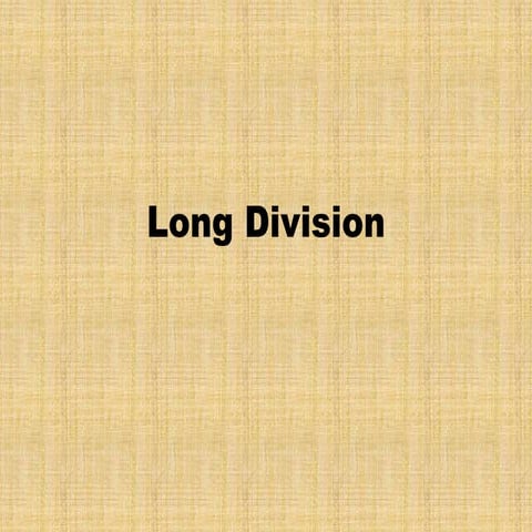 Long division | PPT