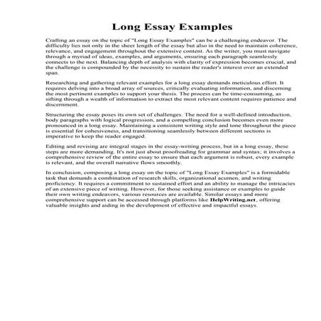 Long Essay Examples. Long essay examples. AP World History: Modern ...