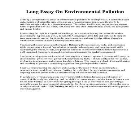 Long Essay On Environmental Pollution.pdf