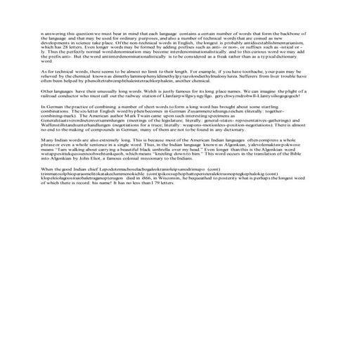 Longest word | DOCX