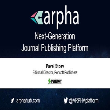ARPHA Platform, presented December 2017 [English] | PPT