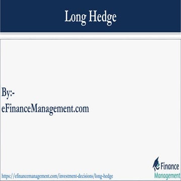Long Hedge | PPT