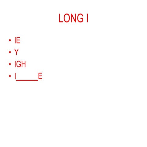 Long i words | PPT
