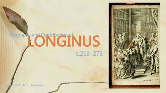 Longinus The sublime | PPTX | Poetry | Books and Literature
