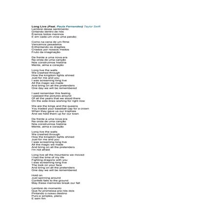 Long live | DOCX | Musicals | Genres