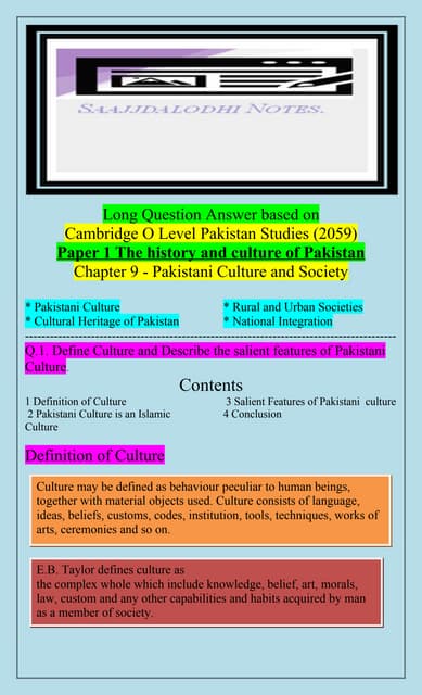 Culture of pakistan ‫‫ | PPTX | Islam | Religion & Spirituality