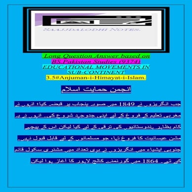 Long Question Answer based chap 3 Topic 3.3 Darul uloom Nadwatul Ulema Completed in URDU.docx