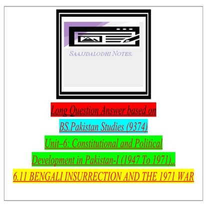 Long Question Answer based on BS PAK STD 9374 CHAPTER 6 TOPIC 6 ...