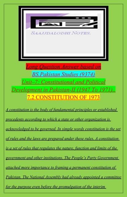 Branches of government / Structure of Government in Pakistan | PDF