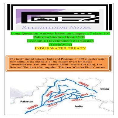 Long Question Answer based on chapter 7 Indus Water Treaty.docx