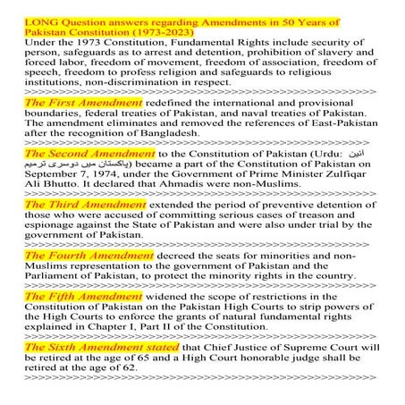 Pakistan Constitutional Amendments | PPTX