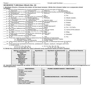 LONG QUIZ ABOUT ELEMENTS, COMPOUND, SUBSTANCES AND MIXTURES..docx