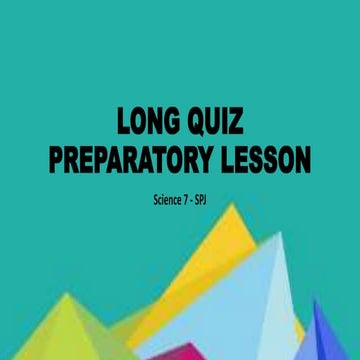 Long quiz preparatory lesson | PPTX