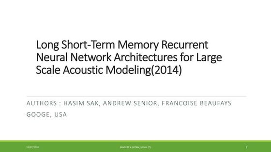 Recurrent Neural Networks Rnn Deep Learning Pptx