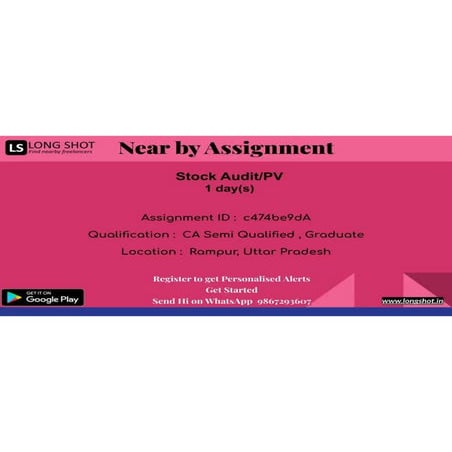 long shot assignments | PDF