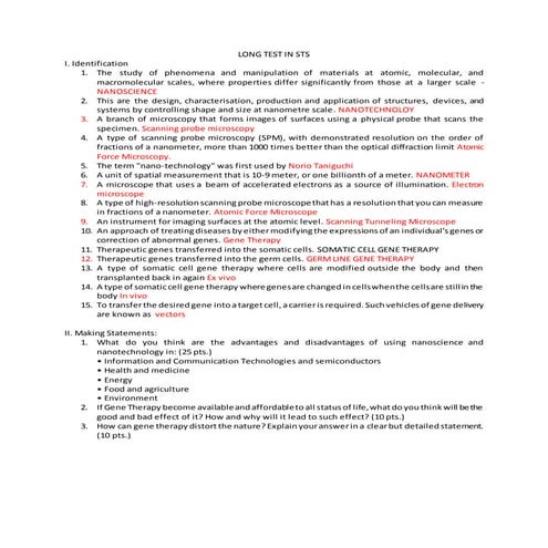 LONG TEST IN STS.docx