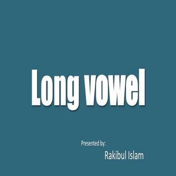 Long vowel | PPTX