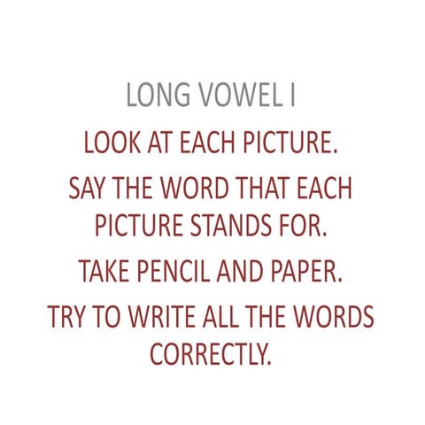 Long vowel i | PPTX