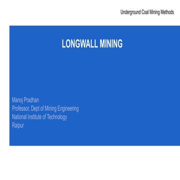 longwall mining, a large rectangular block | PDF