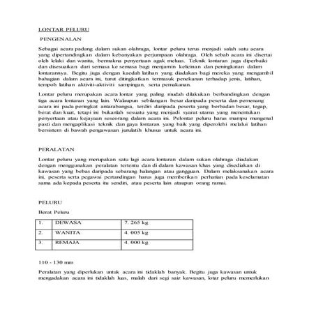 Lontar peluru | DOCX