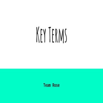 Key Terms | PPT